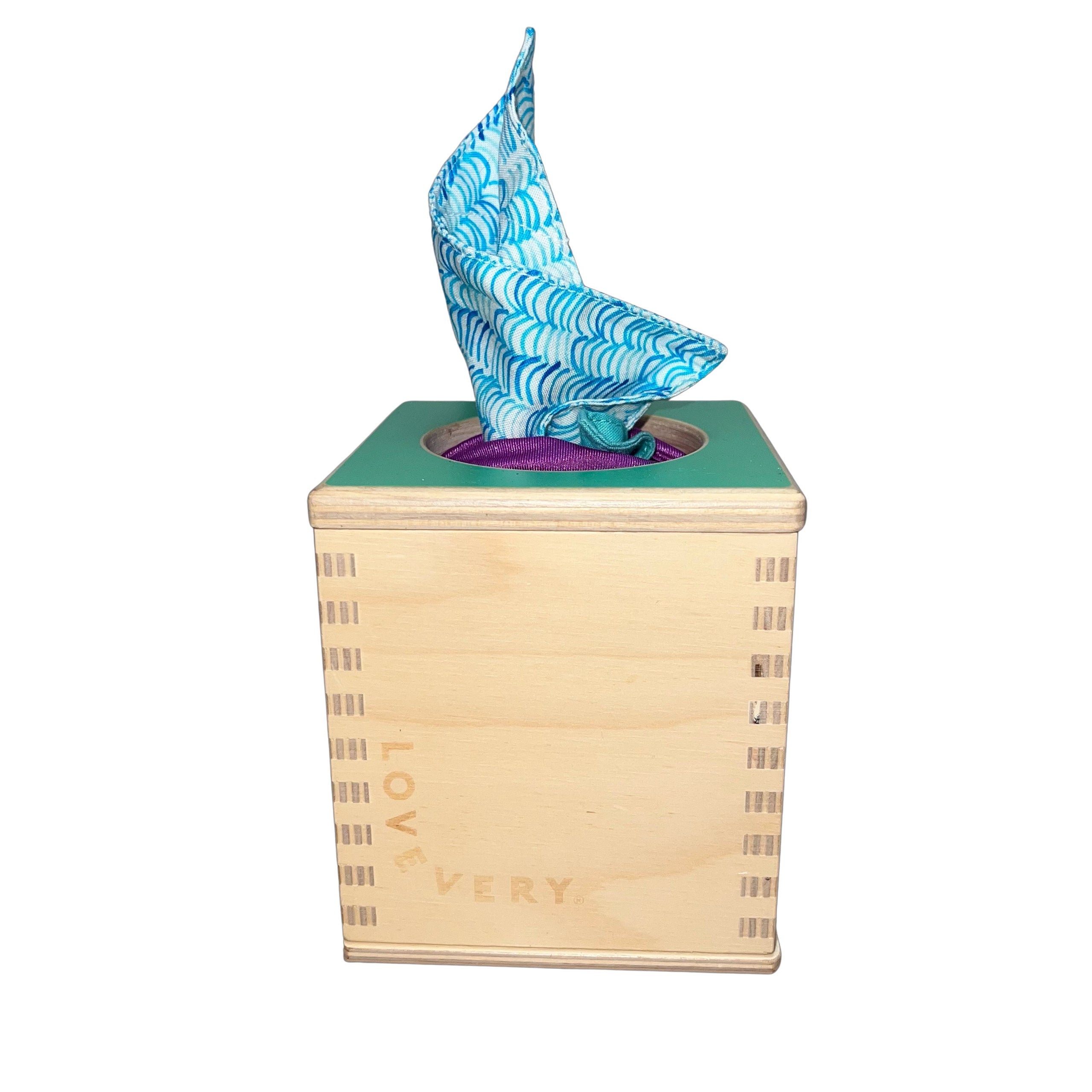 Lovevery SENSER Magic Tissue Box | Chameleon Kids Consignment