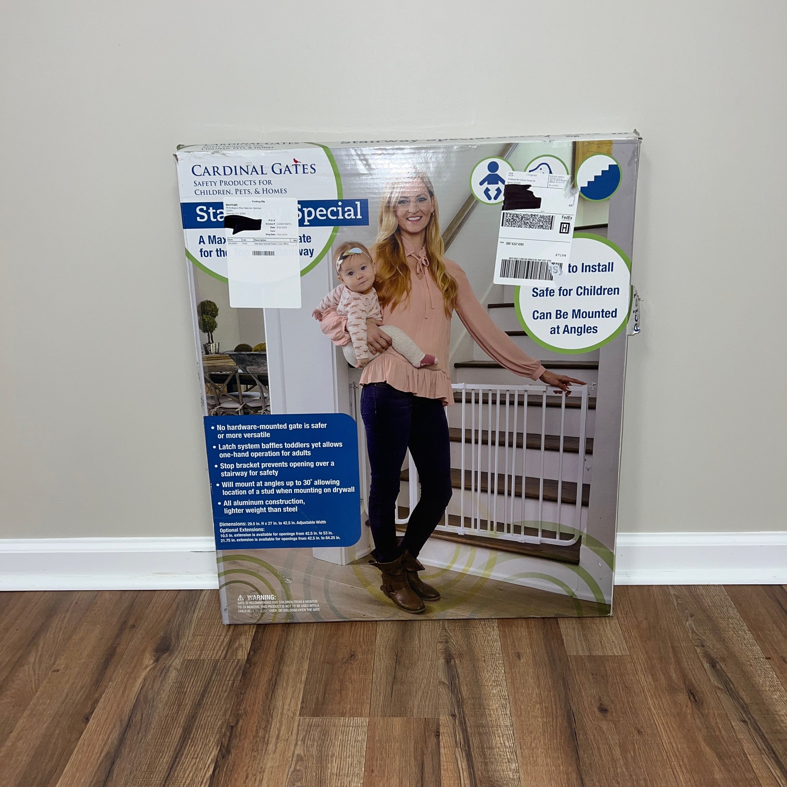 Cardinal Gates Stairway Adjustable Baby & Pet Gate | Chameleon Kids ...