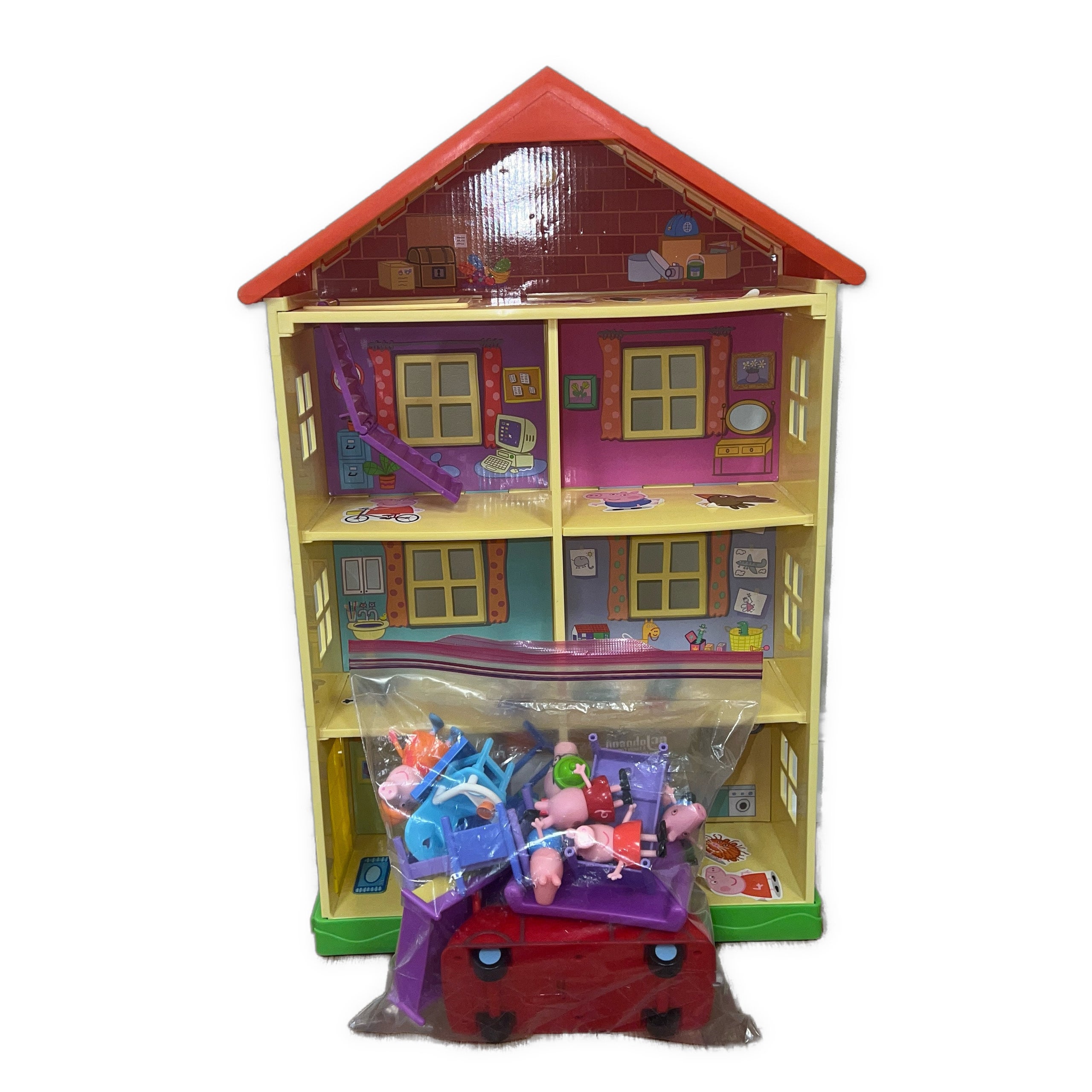 Peppa Pig Dollhouse Lot 2: Car + Accessories | Chameleon Kids Consignment
